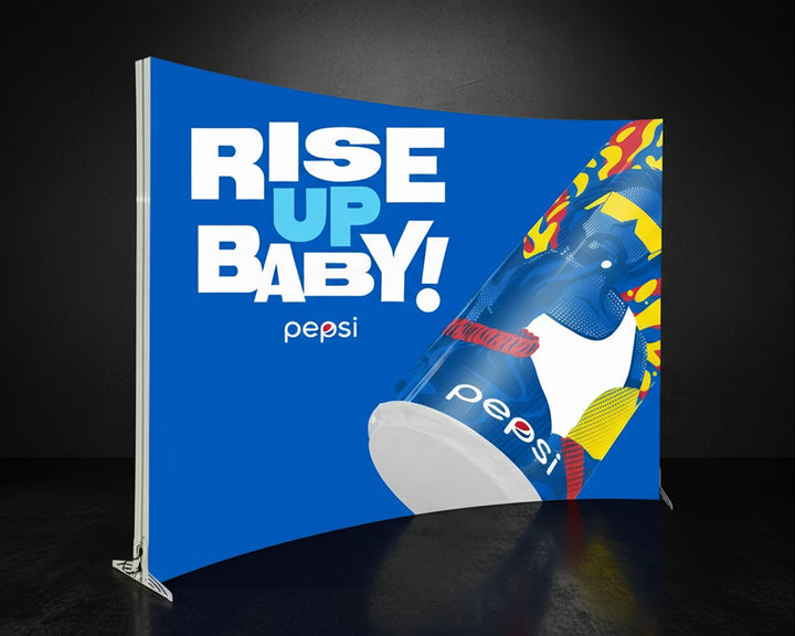 3m x 2.25m Curved Lightbox LED Display Stand – Lightbox Displays