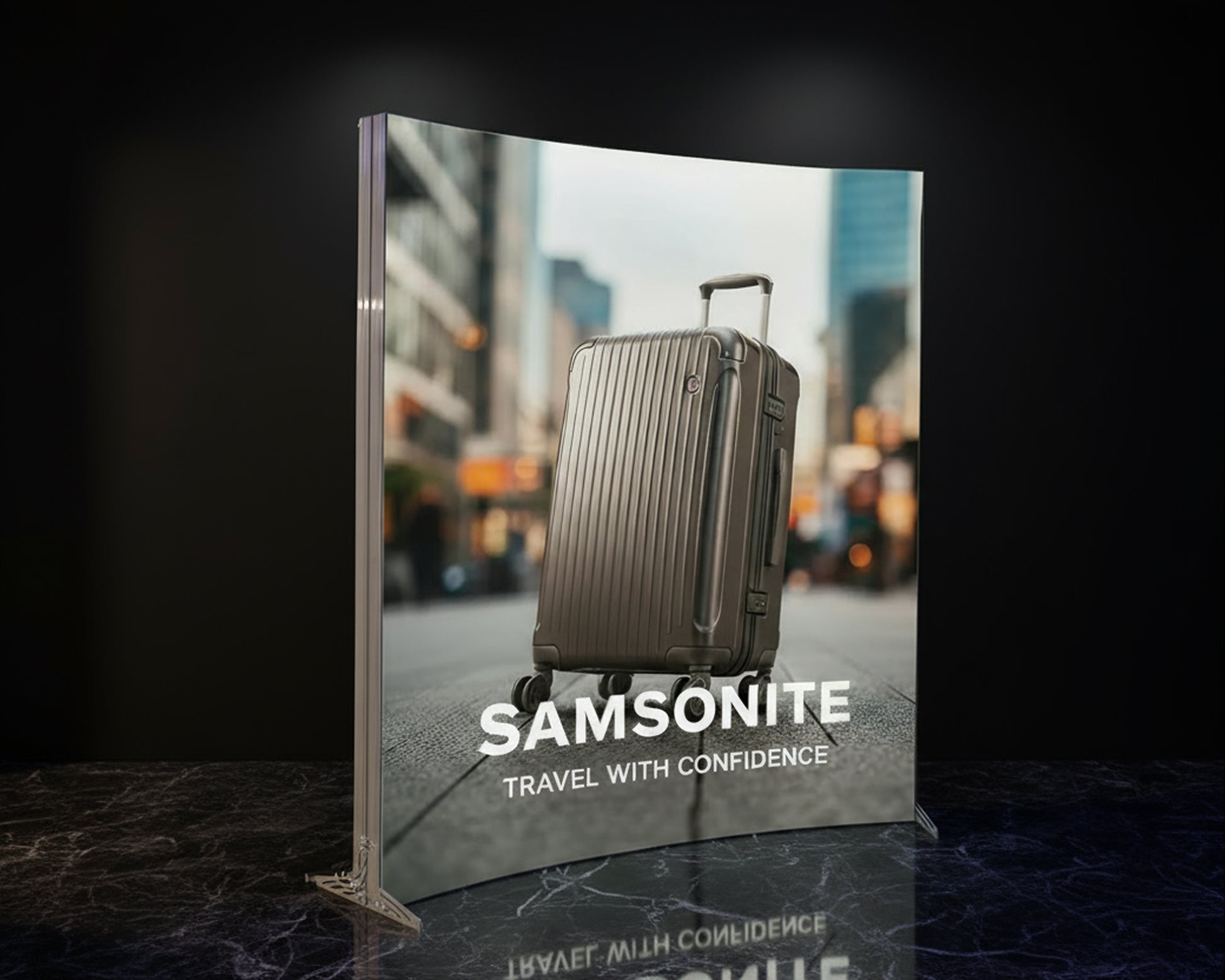 2m x 2.25m Curved Lightbox Display Stand – Lightbox Displays