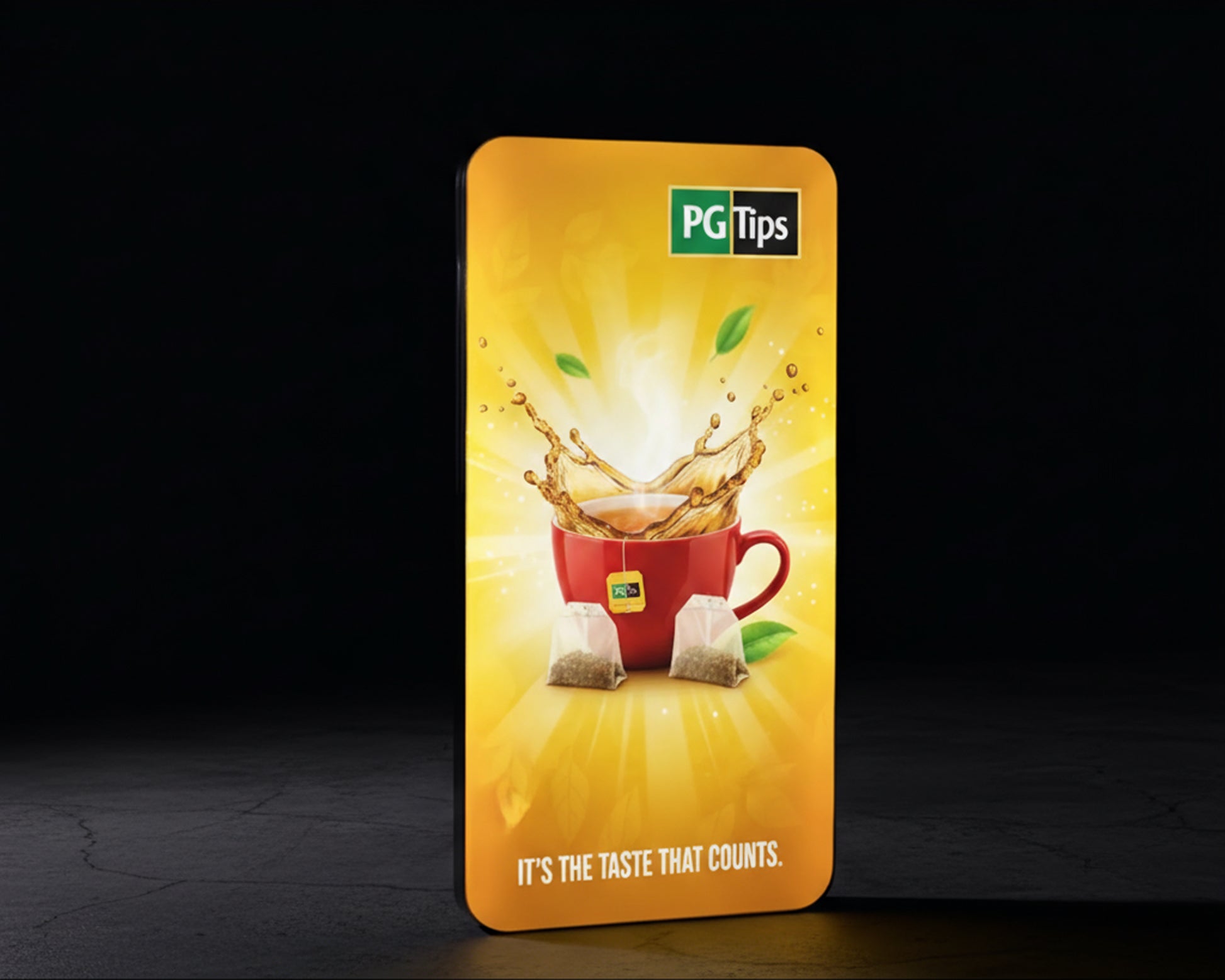 Curved Corner Lightbox Stand | 1m x 2m – Lightbox Displays